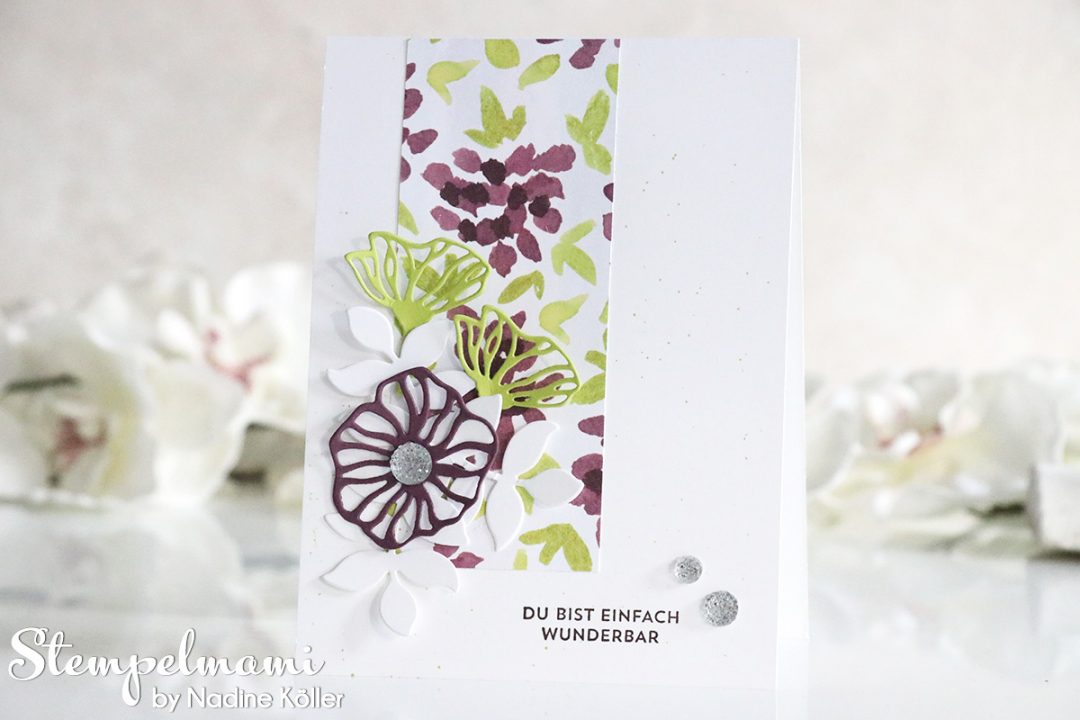 Grusskarte Bunt gemischt - Basteln mit Stampin`Up!